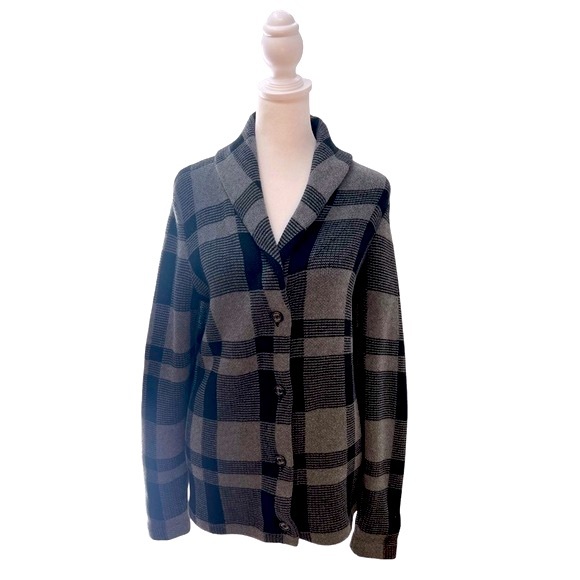 Chaps | Sweaters | Chaps Plaid Shawl Collar Cardigan | Poshmark